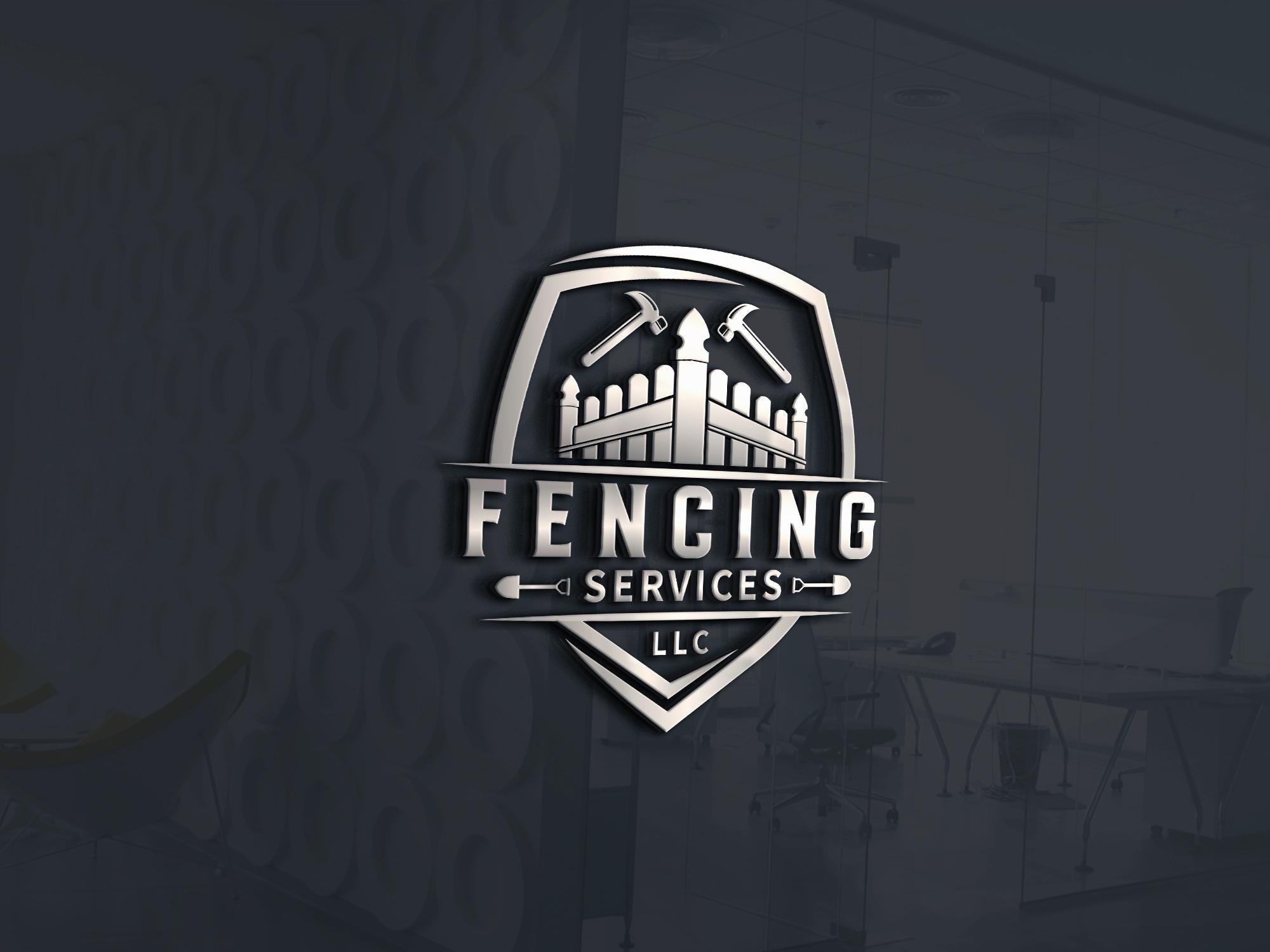 Modern Fence Logo, Wooden Fence Logo, Metal Fence Logo, Fence ...