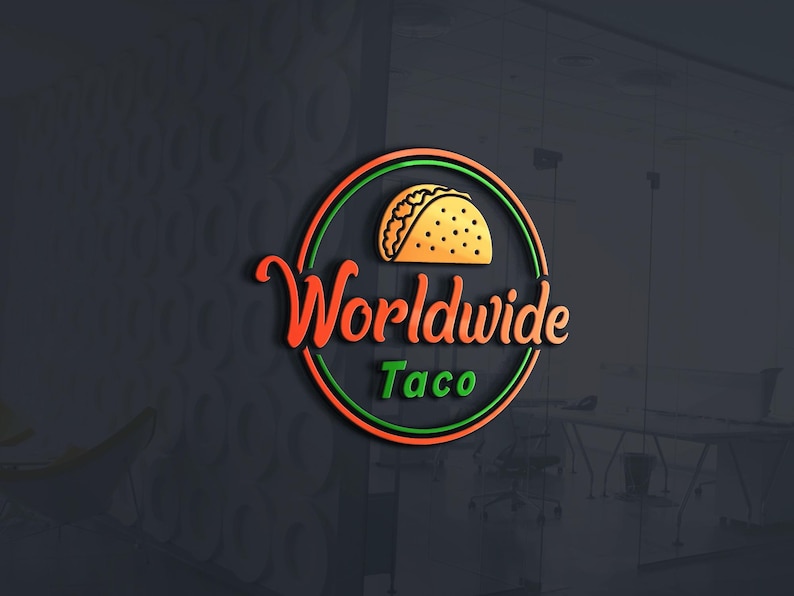 Minimalist Taco Restaurant Logo Design: Custom Mexican Food Brand - Etsy