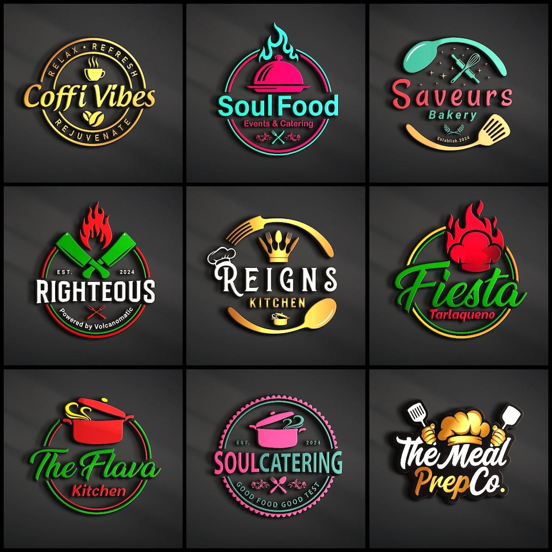 Custom Food Business Logo Design: Restaurant, Catering, Chef - Etsy