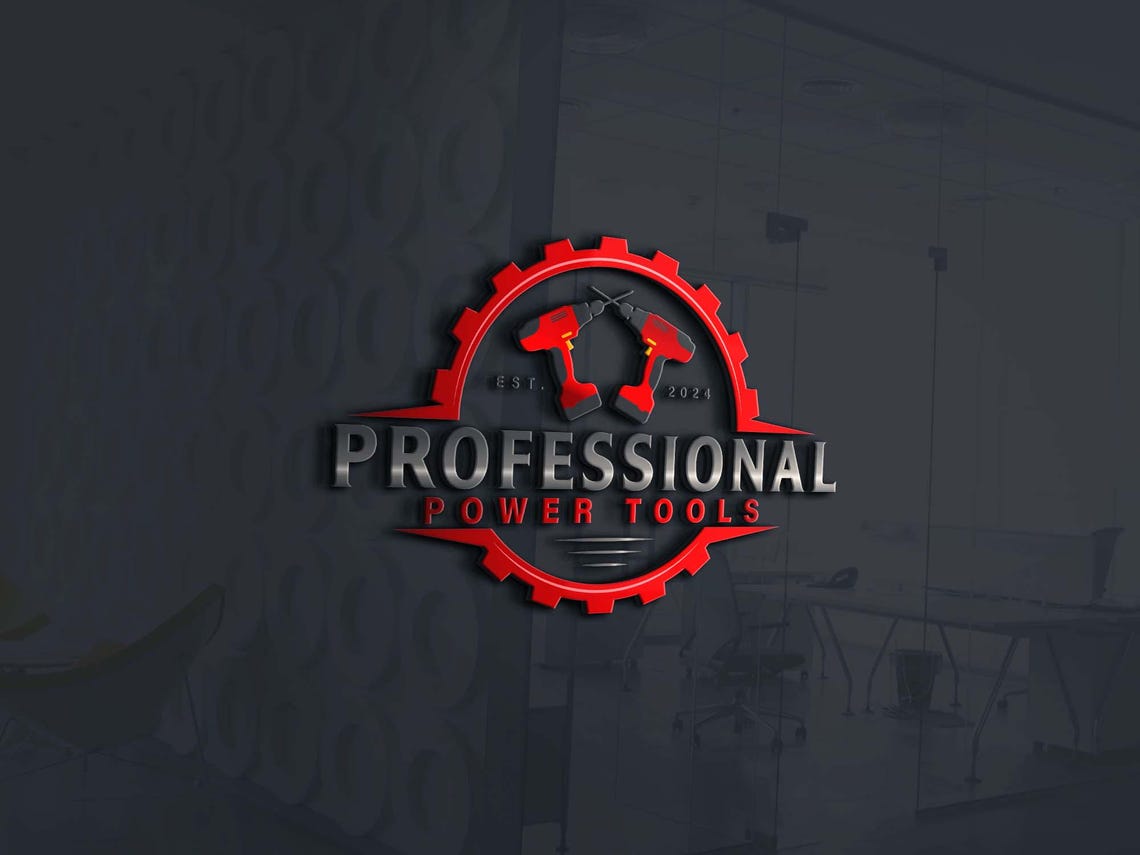 Construction Tools Logo, Electric Tools Logo, DIY Tools Logo Design ...