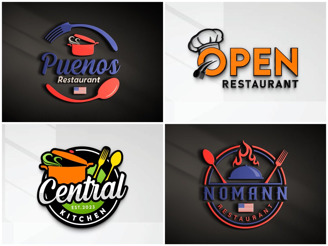 Custom Restaurant Logo Design, Food Business Logo, Café Logo, Fast Food ...