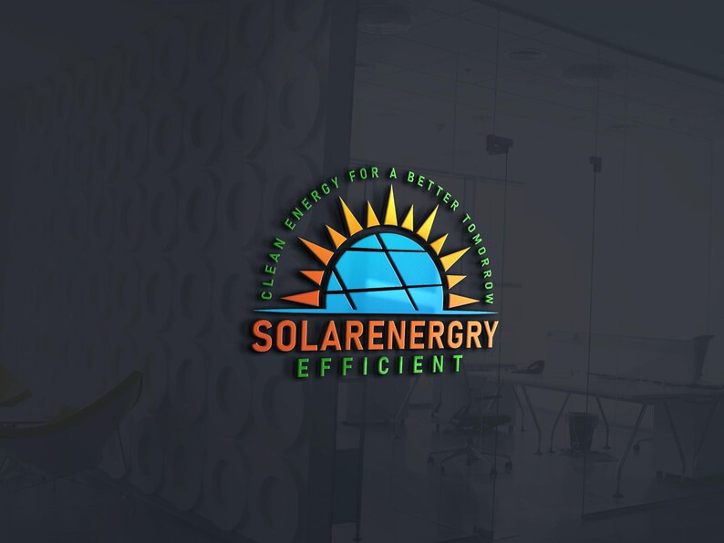 Custom Solar Energy Logo Design: Green Tech Branding - Etsy
