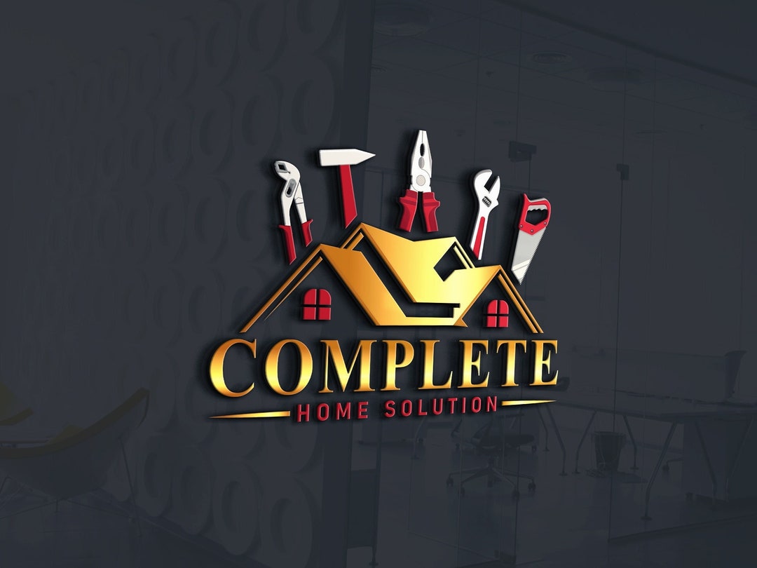 Home Solution Logo | Home Remodeling Logo | House Repair Logo | Home ...