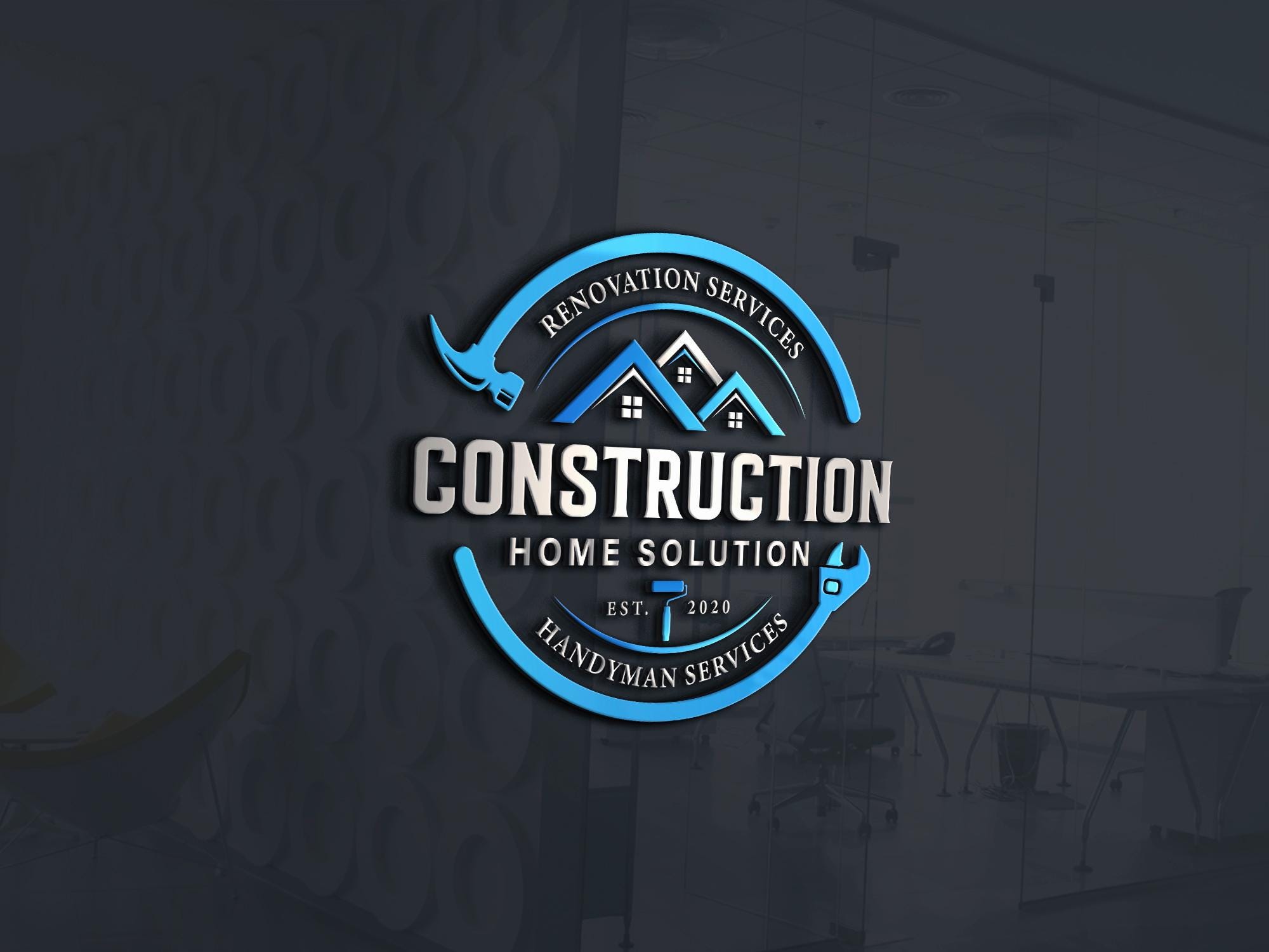Custom Logo Design: Construction, Handyman, Home Repair - Etsy