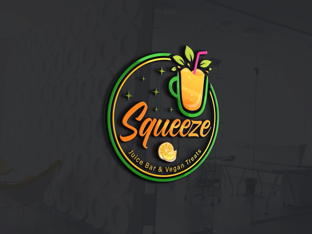 Juice Logo Design, Smoothie Logo Design, Organic Juice Logo, Custom ...
