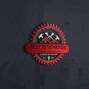 Custom Construction Logo Design | Handyman Logo | Builder Logo ...
