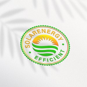 Custom Solar Energy Logo Design: Eco Electrical Branding - Etsy