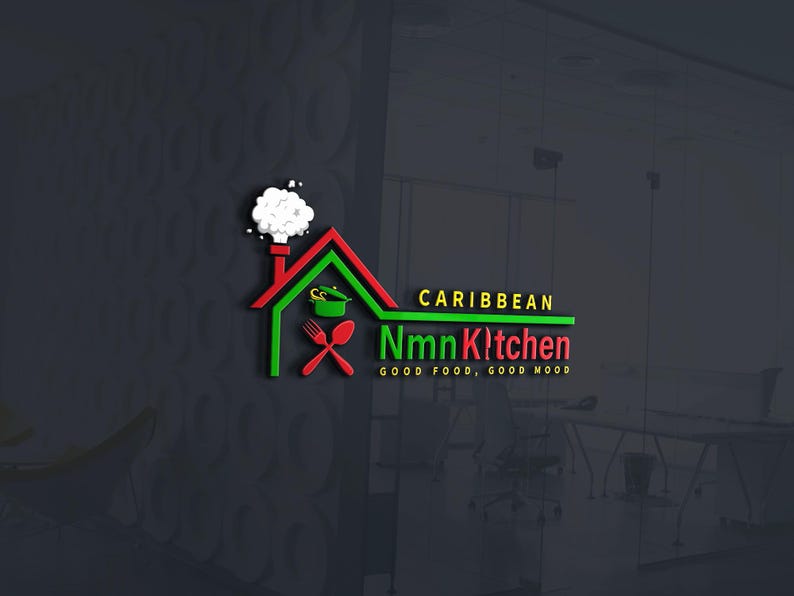 Premade Caribbean Restaurant Logo: BBQ, Grill Cuisine - Etsy