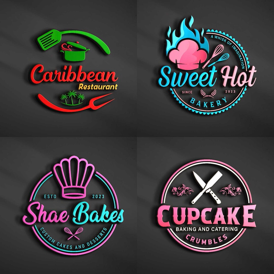Custom Restaurant Logo Design: Food, Bakery, BBQ - Etsy