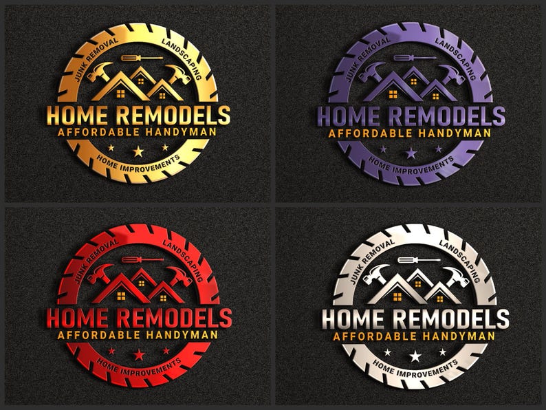Construction Logo: Home Remodeling, Handyman Services - Etsy