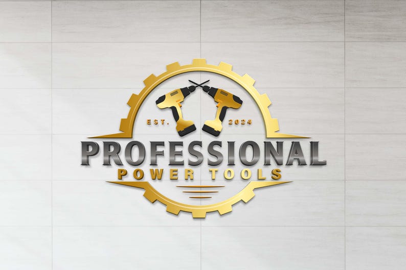 Construction Tools Logo, Electric Tools Logo, DIY Tools Logo Design ...
