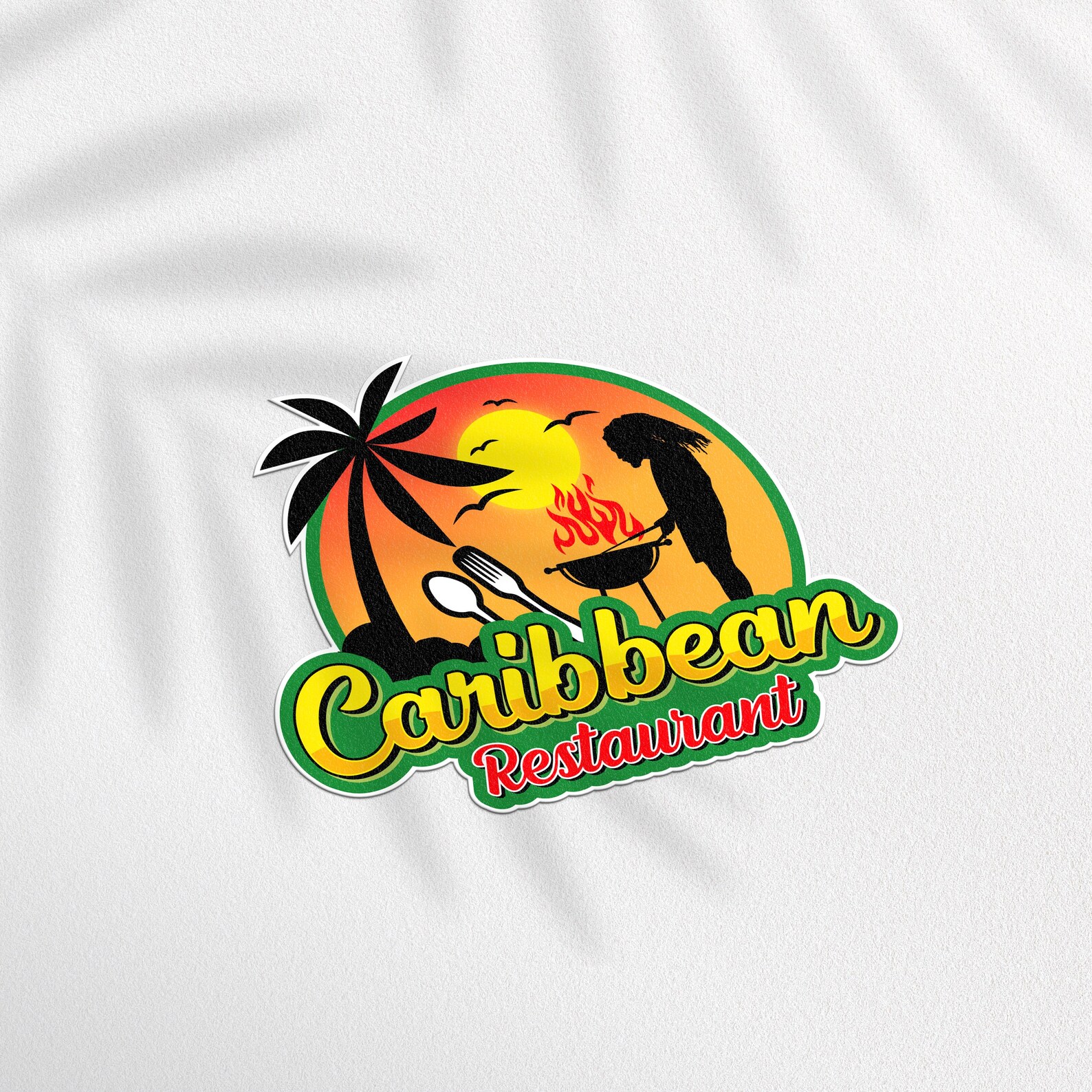 Custom Caribbean Restaurant Logo: Tropical Island Food Design - Etsy