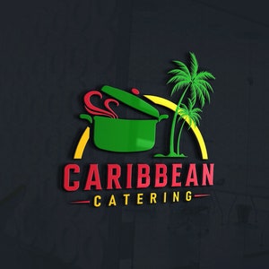 Caribbean Restaurant Logo for BBQ Grill Food Logo Kitchen Logo Catering ...