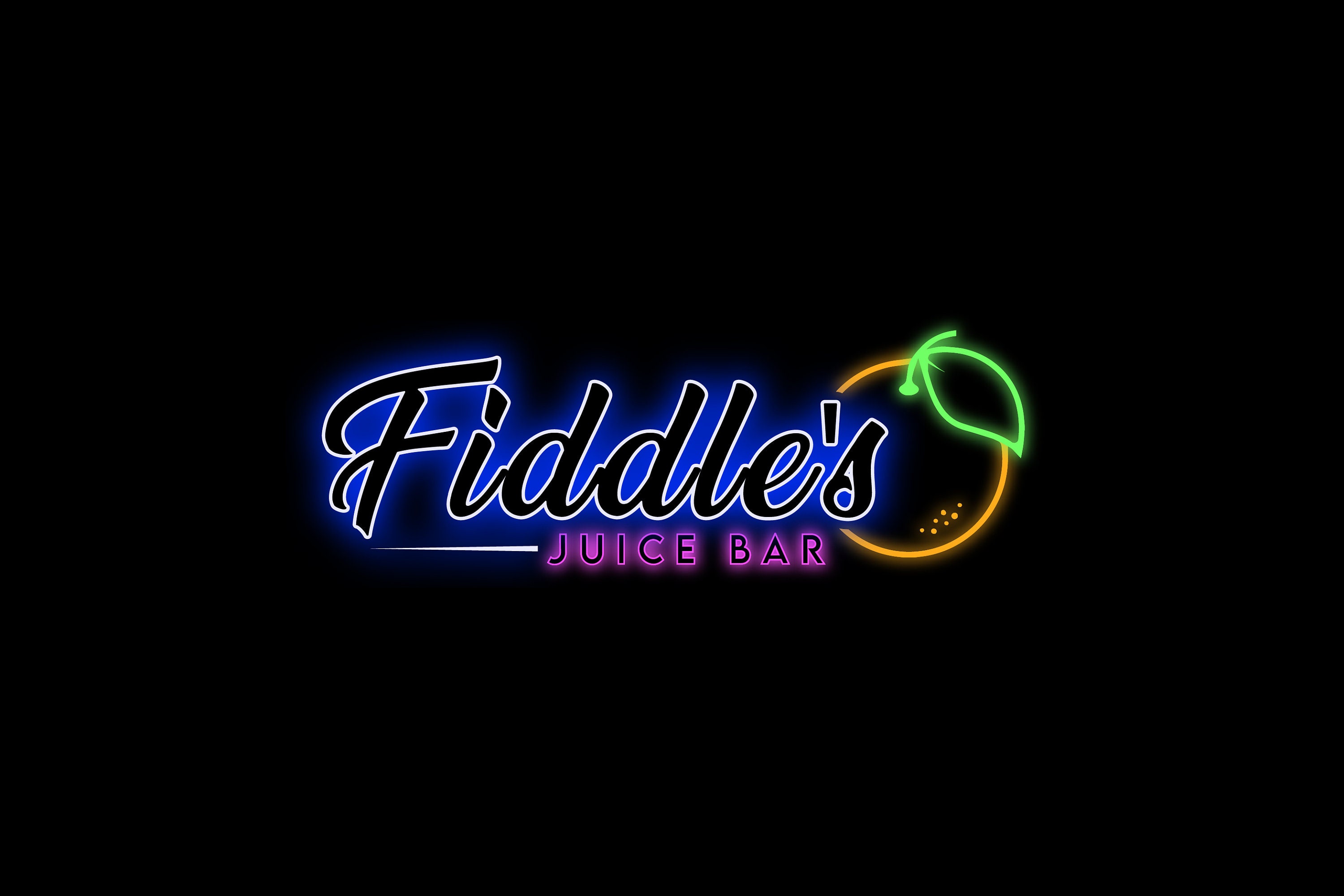 Neon Logo, Luminous Logo, Bright Glow Sign, Restaurant Logo, Neon Light ...