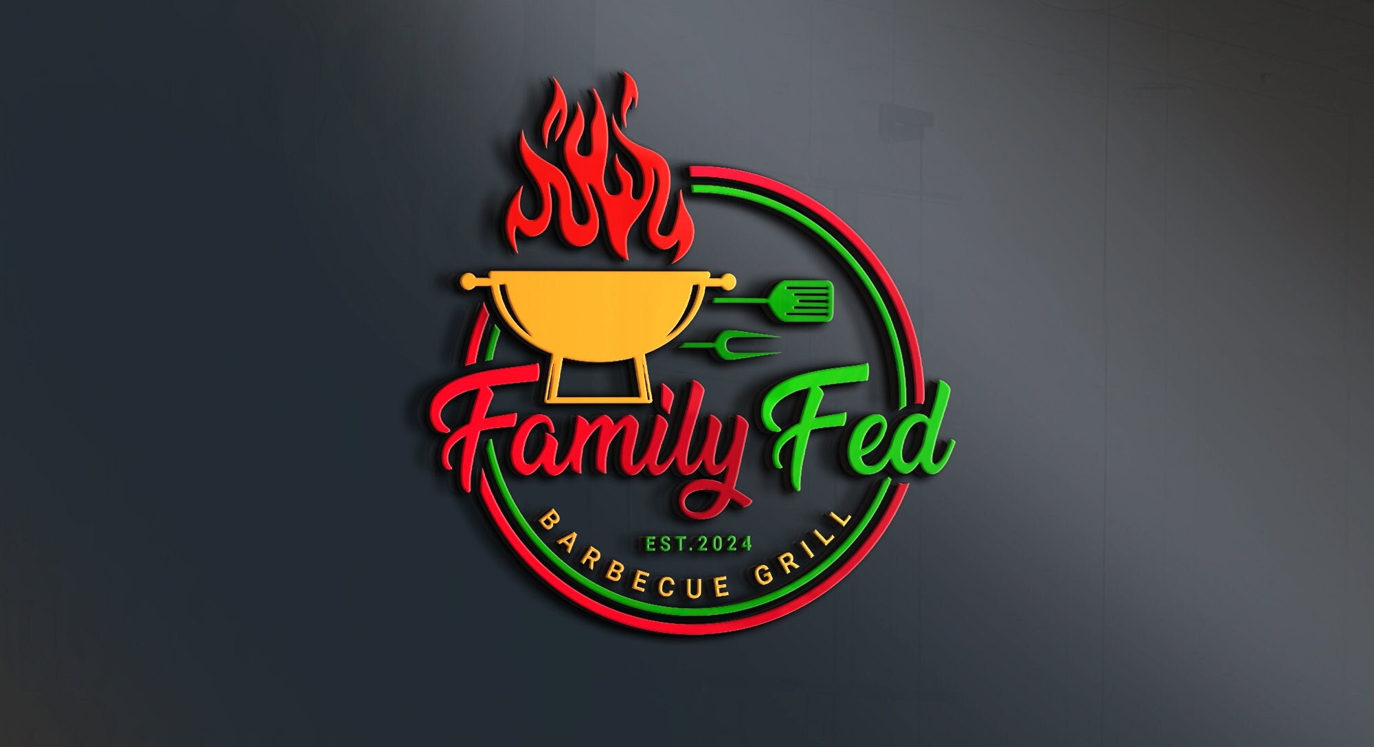 Barbecue Logo | Grill Logo | Jamaican Logo | Restaurant Logo | Cafe ...