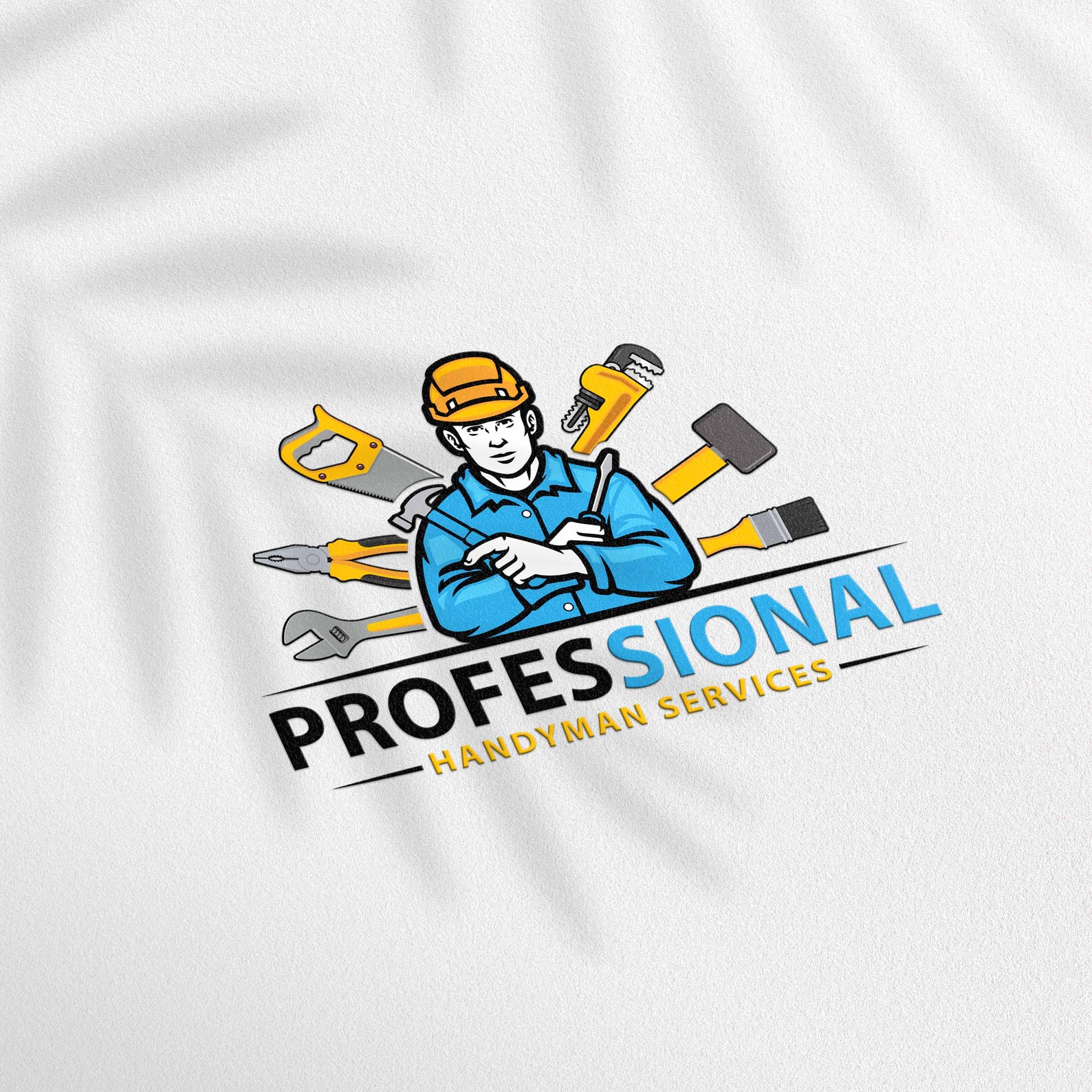 Professional Handyman Logo Design: Construction & Maintenance - Etsy