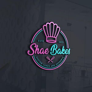 Custom Bakery Logo Design: Cake, Cupcake, Bread - Etsy