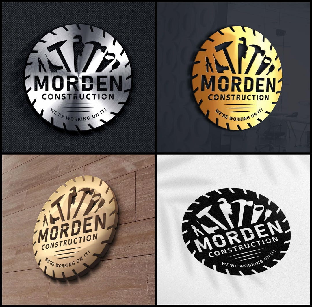 Custom Construction Logo Design: Handyman, Builder, Roofing - Etsy