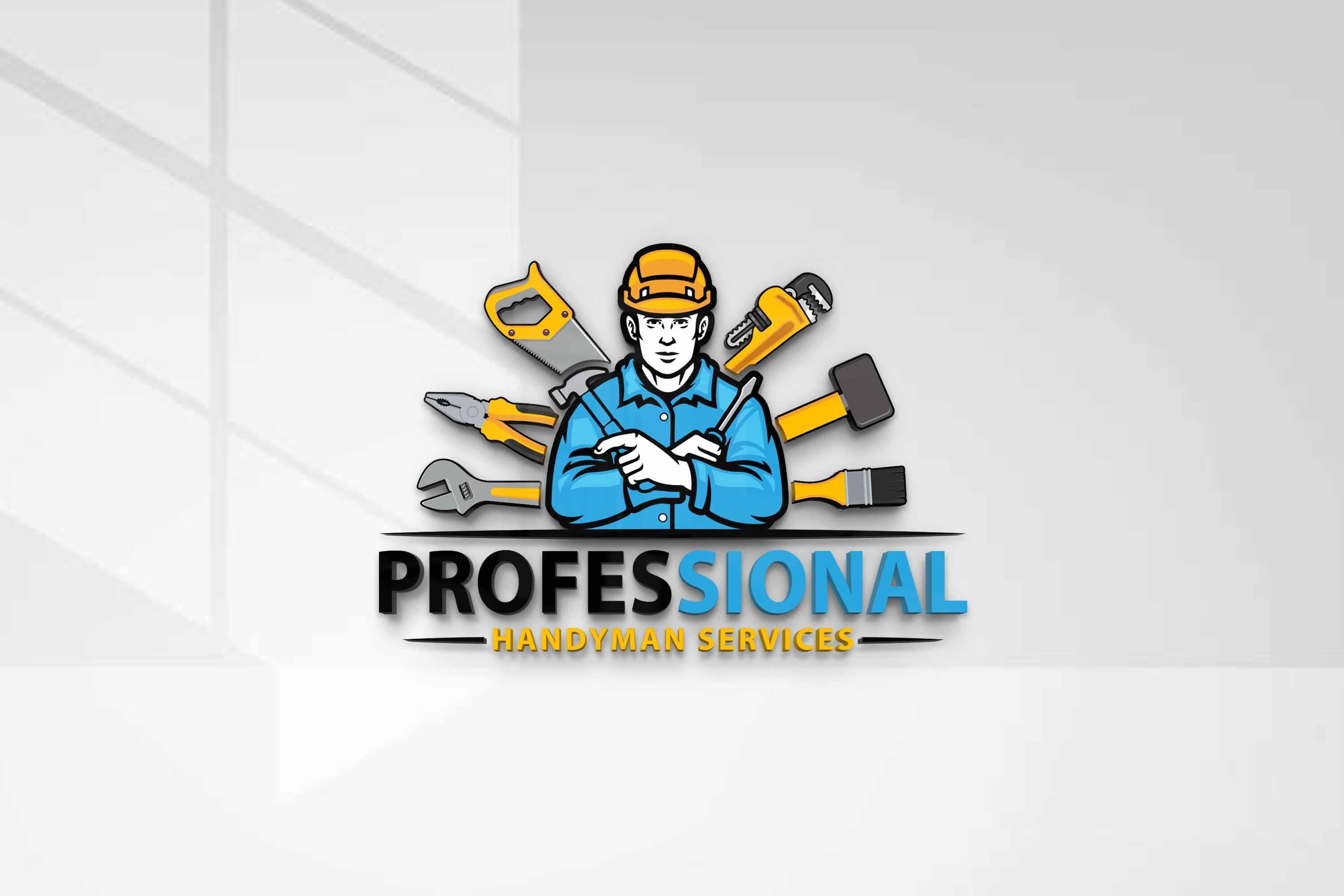 Professional Handyman Logo Design: Construction & Maintenance - Etsy
