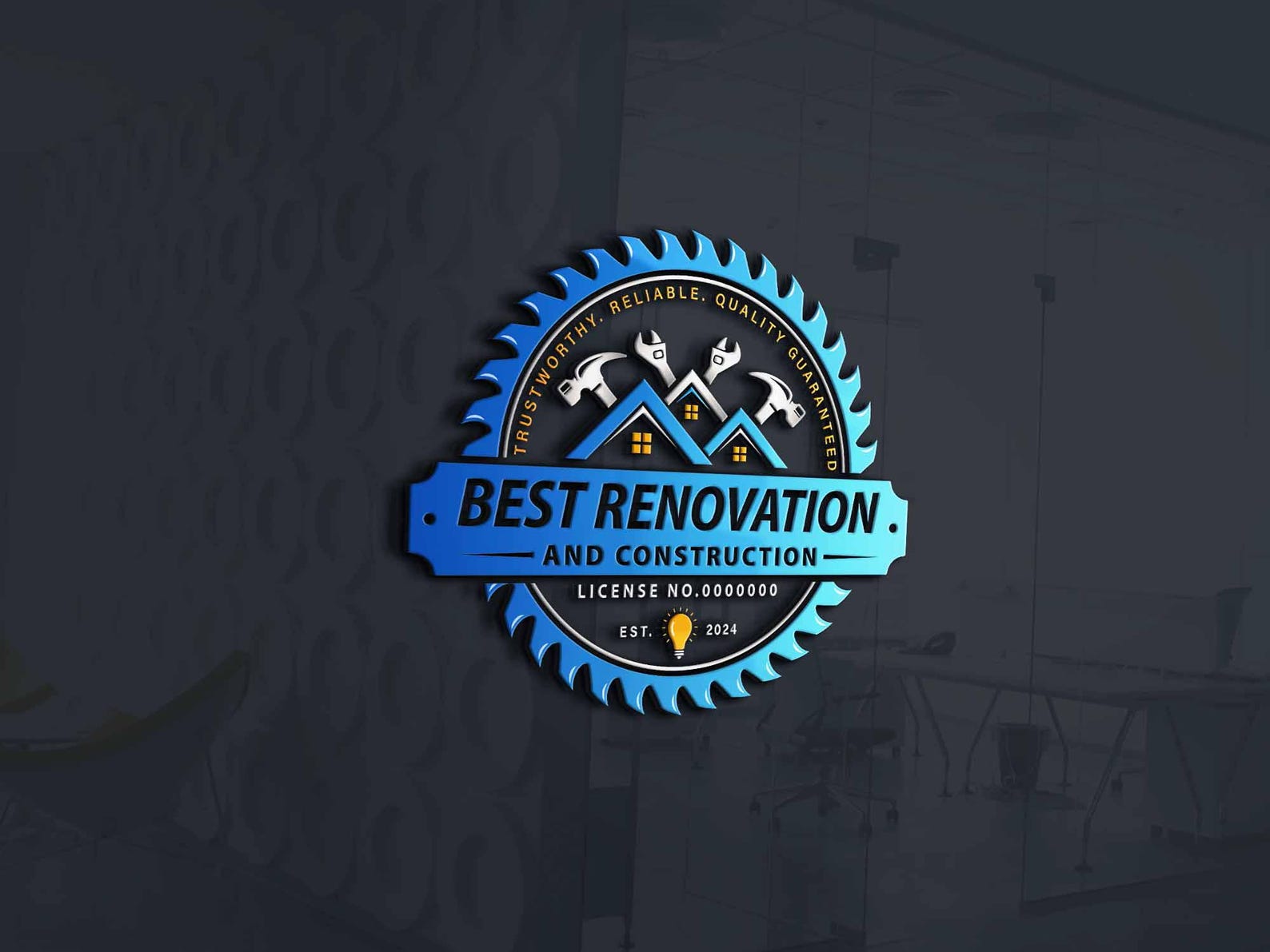 Custom Construction Logo Design: Handyman, Builder, Roofing Business - Etsy