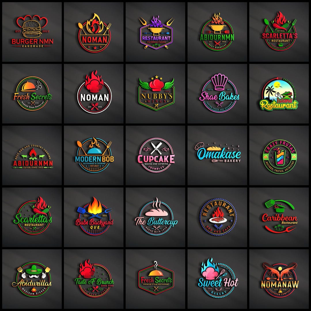 Custom Restaurant Logo Design: Food Brand Identity - Etsy