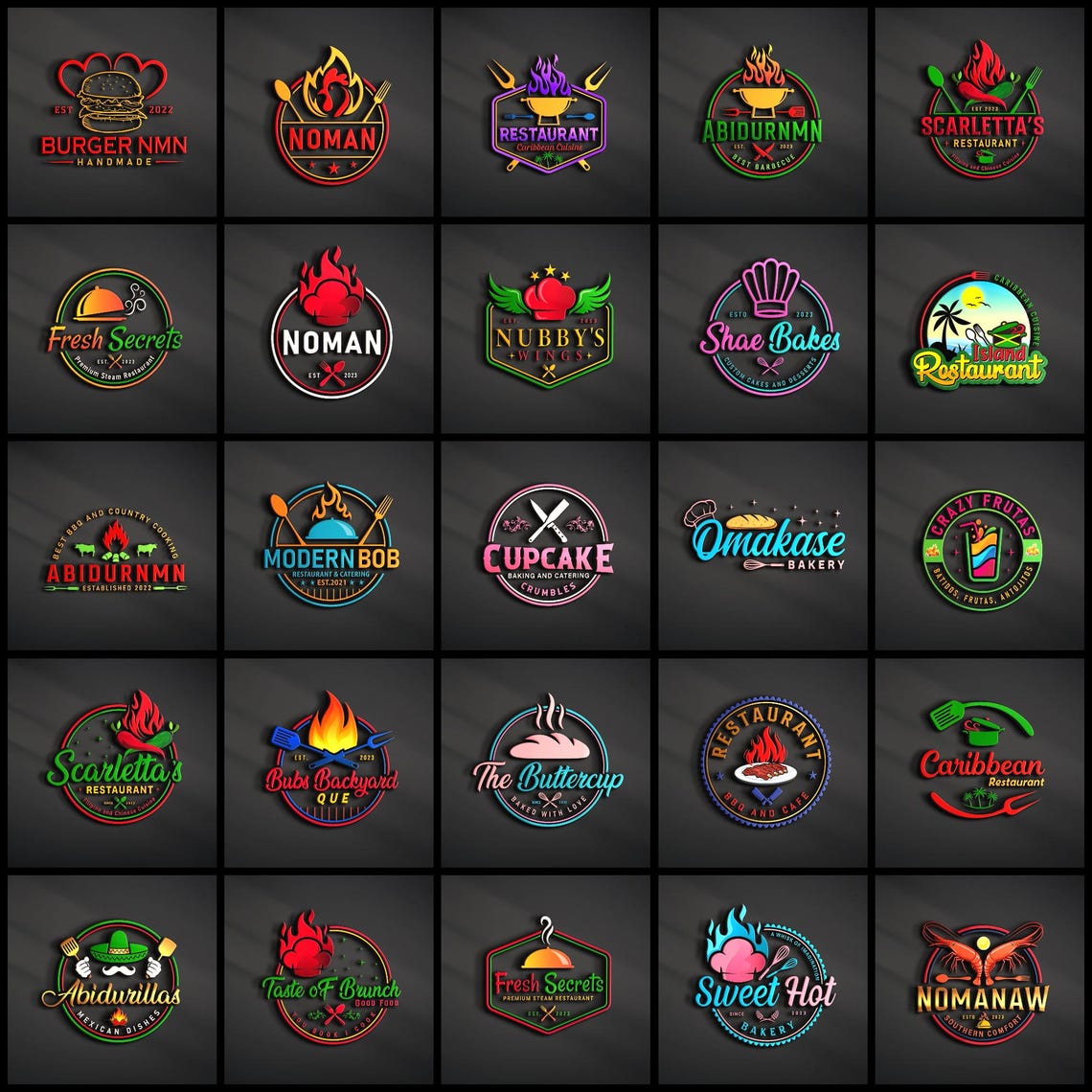 Custom Restaurant Logo Design: Food Brand Identity - Etsy