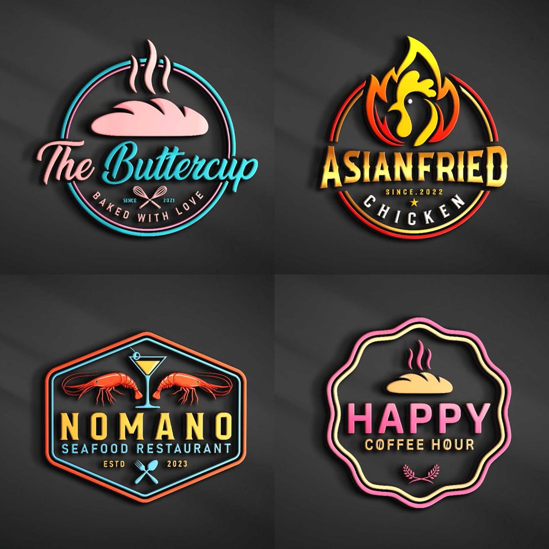 Custom Bakery Logo Design, Modern Restaurant Business Logo, Eye Catchy ...