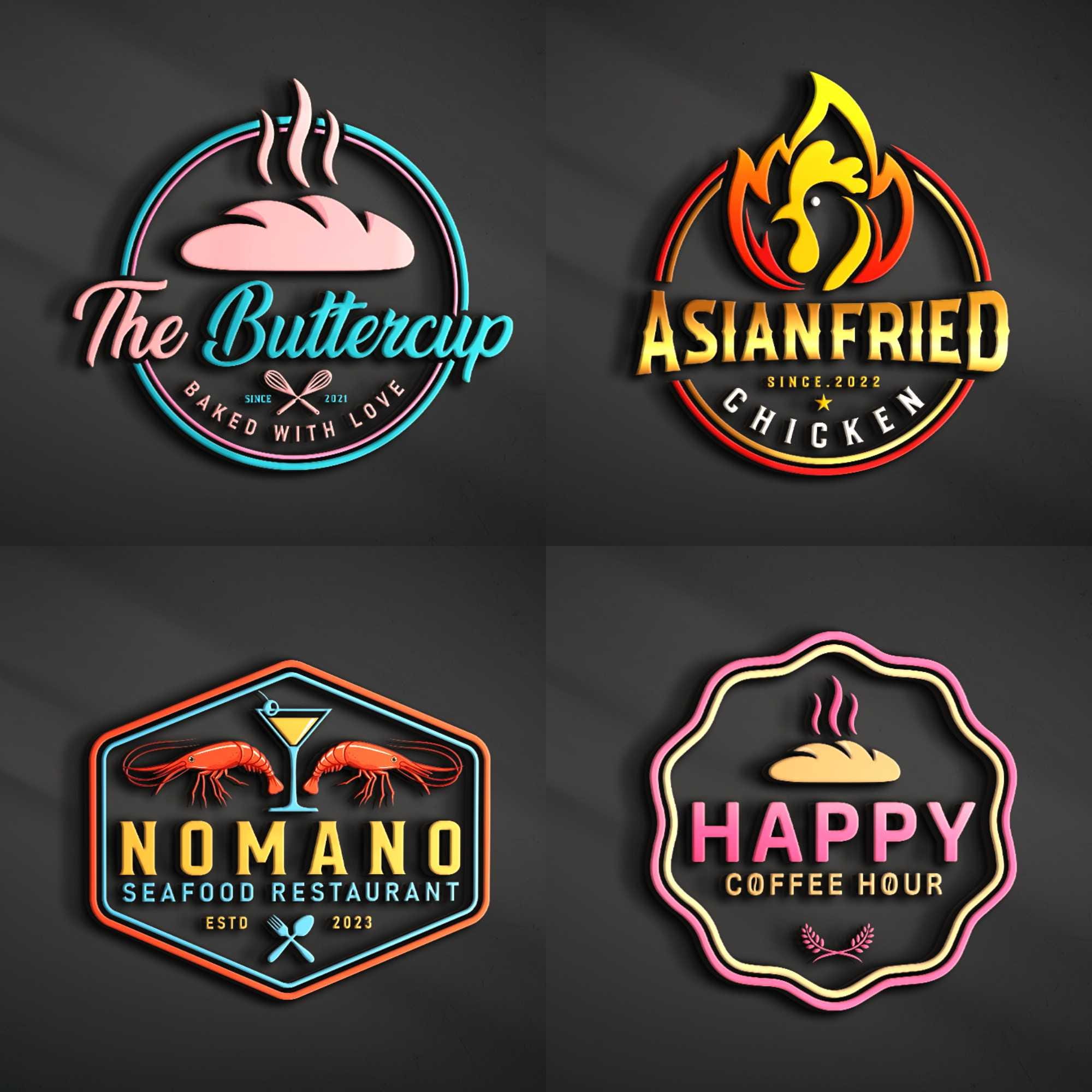 Custom Bakery Logo Design, Modern Restaurant Business Logo, Eye Catchy ...