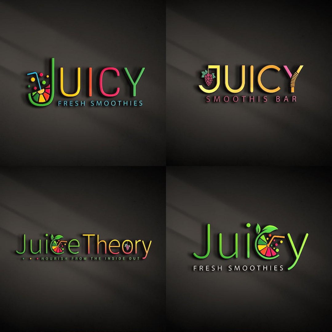 Minimalist Juice Logo, Fruit Juice Logo Design, Healthy Drink Logo ...