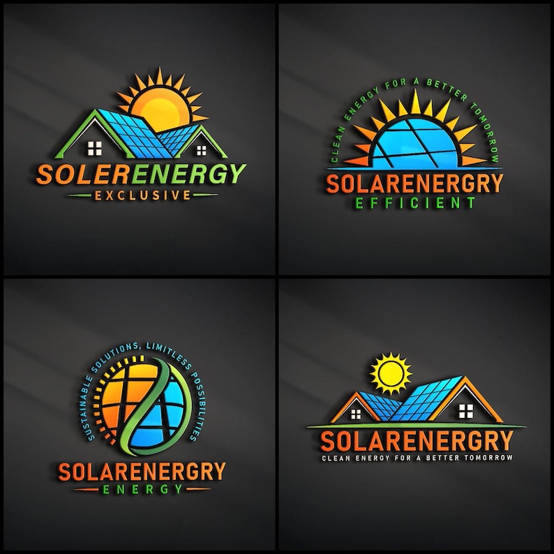 Photovoltaics Logo, Solar Panel Logo, Solar Energy Logo, Solar Power ...
