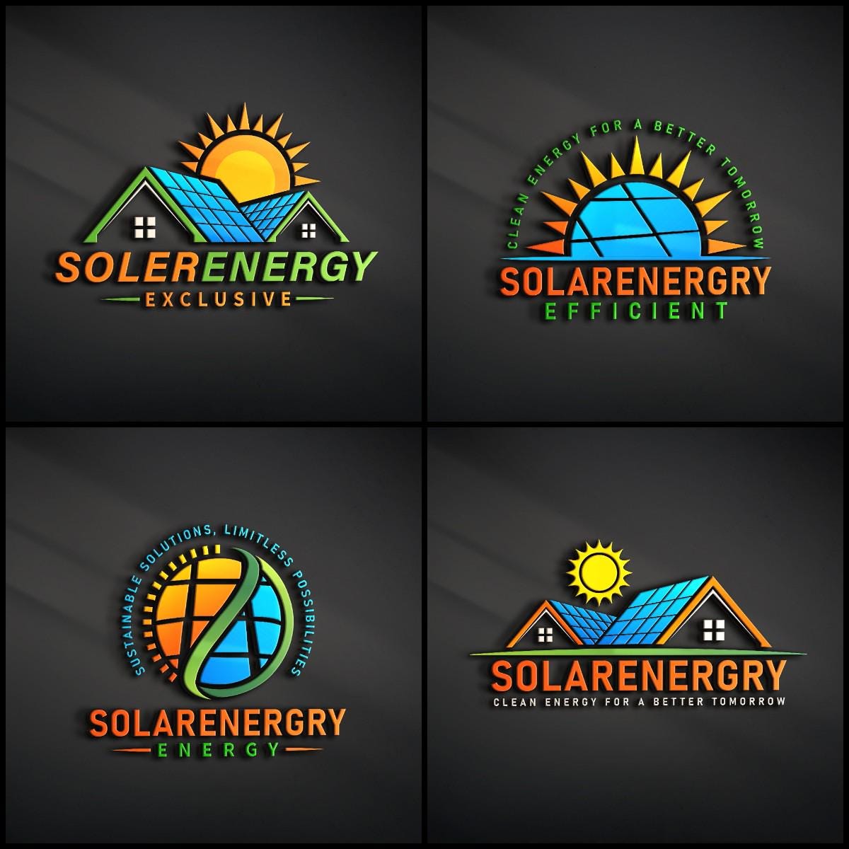 Photovoltaics Logo, Solar Panel Logo, Solar Energy Logo, Solar Power ...