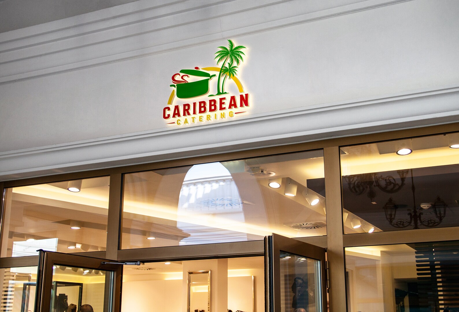 Custom Caribbean Catering Logo Design | Tropical Food Business Branding ...