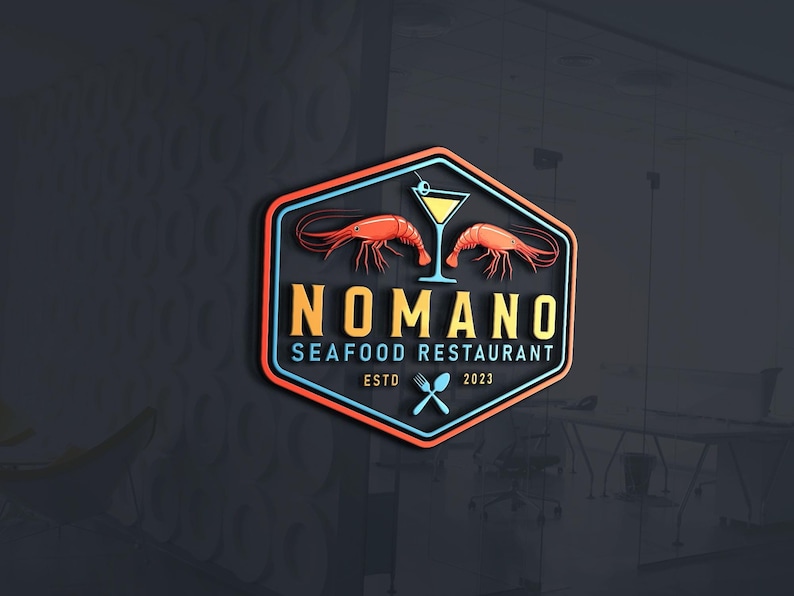Custom Seafood Restaurant Logo Design: Fresh Branding (vector Files) - Etsy