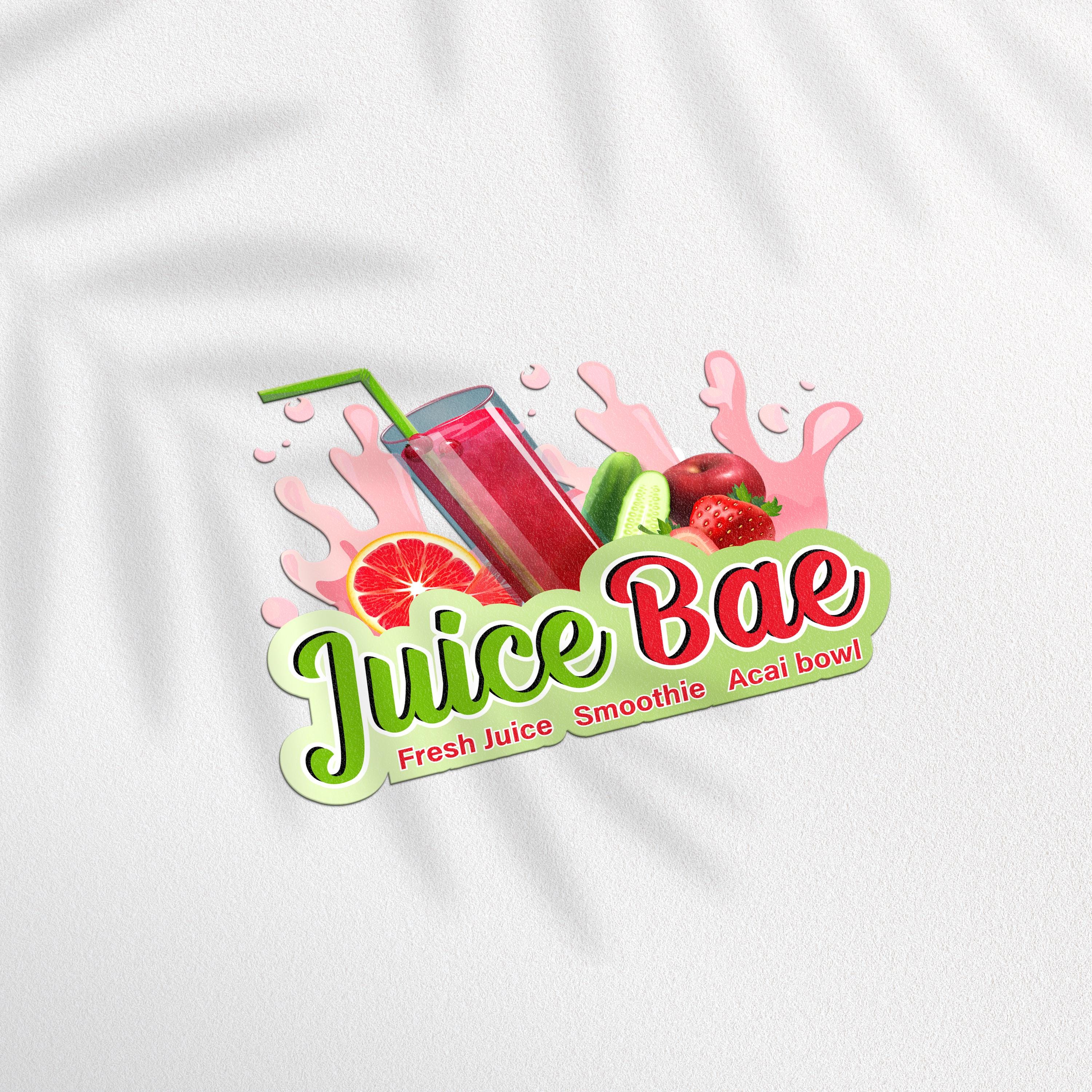 Modern Juice Shop Logo Design: Tropical Branding - Etsy