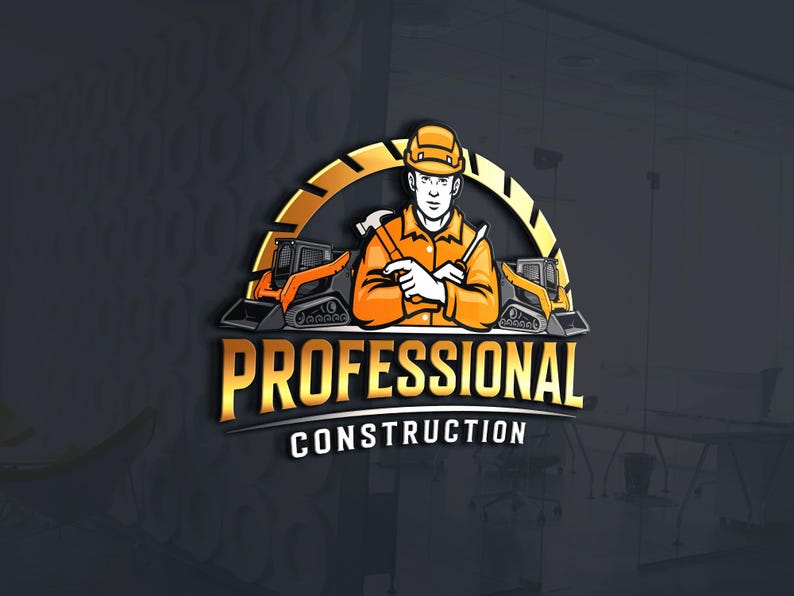 Custom Construction Logo Design: Real Estate, Excavation, Handyman - Etsy