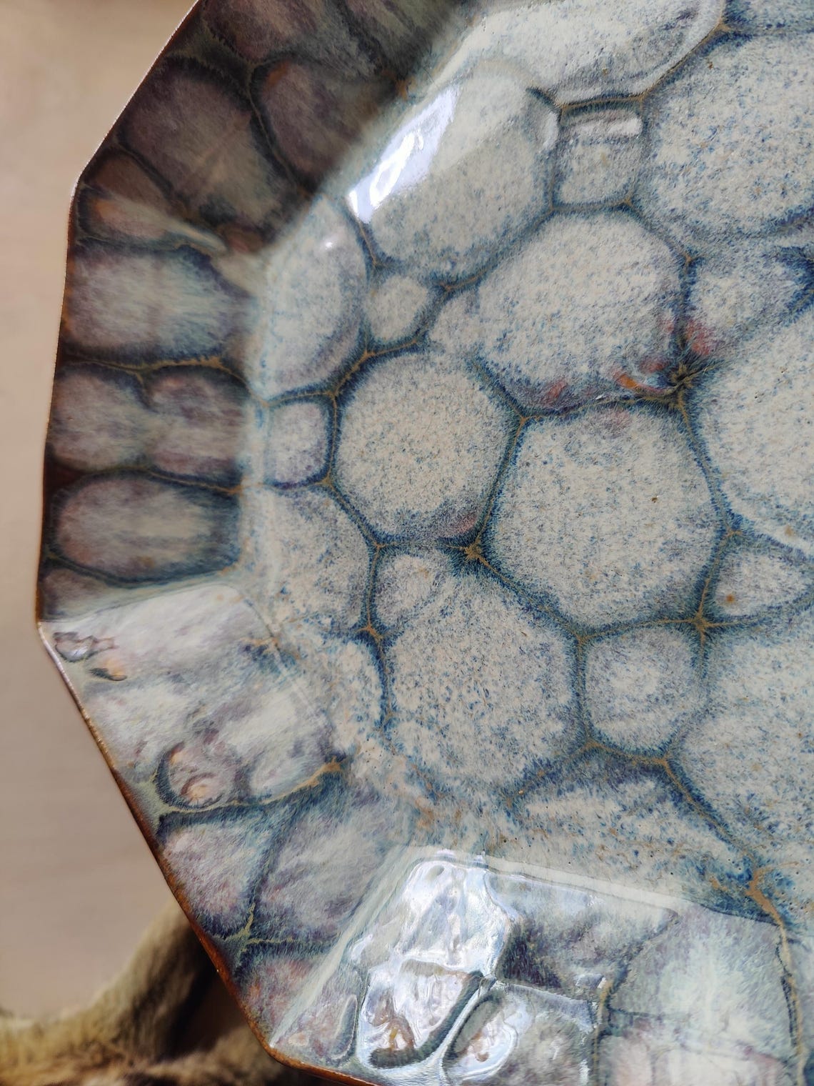 Ceramic Pie Dish Hexagon Shaped 10" X 10" W/glaze Combos Effect - Etsy