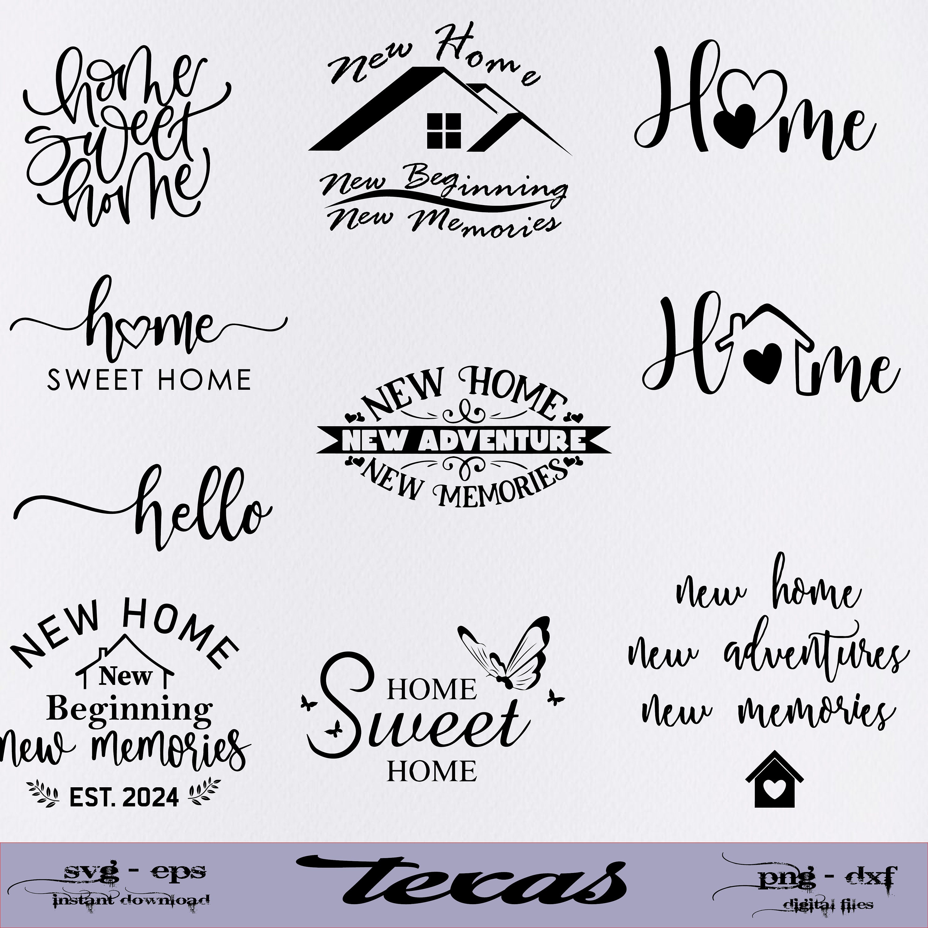 2024, Home Sweet Home Svg, New Home New Beginning New Adventures, Est 2023, New Home Svg ...