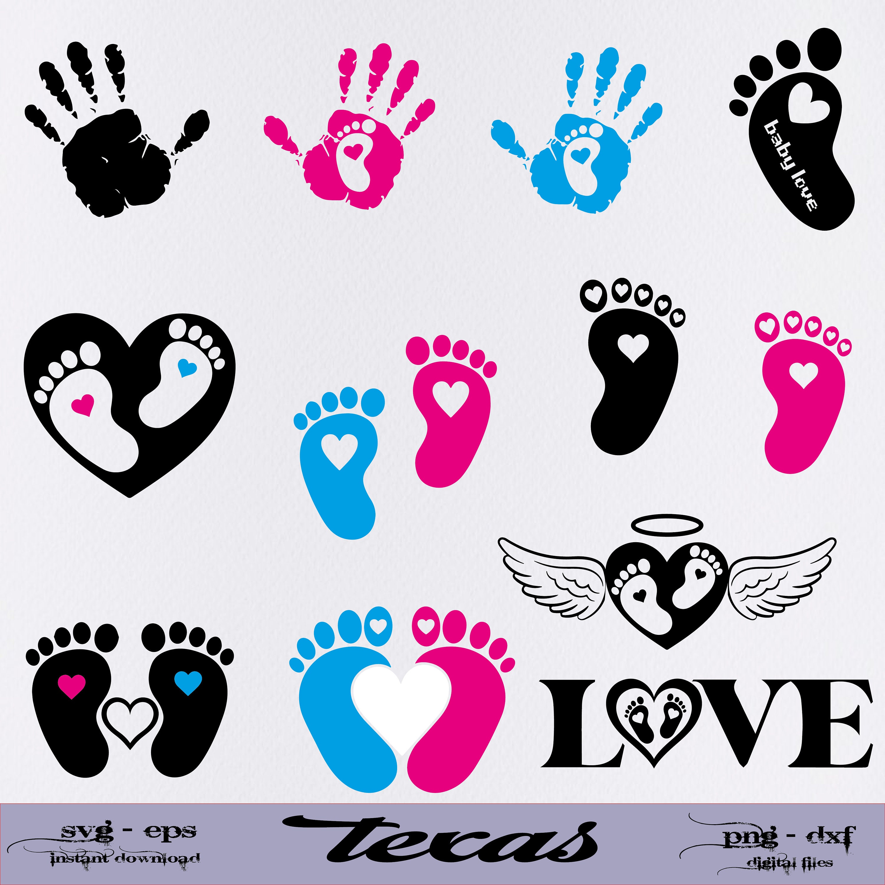 Baby Fußabdruck SVG, Baby Füße SVG, Baby svg, Baby Fußabdrücke Clipart ...