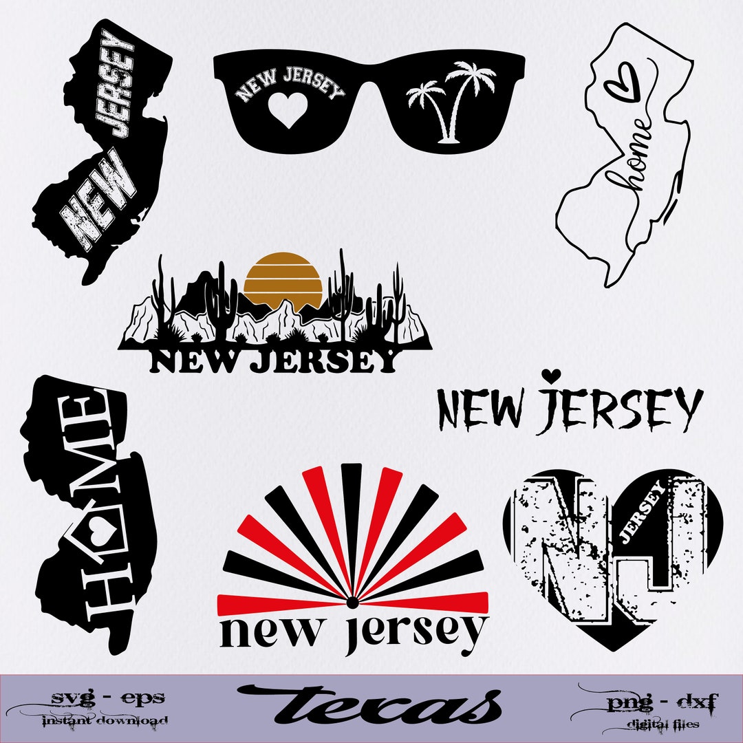 New Jersey State SVG Bundle | Instant Download | Commercial Use ...
