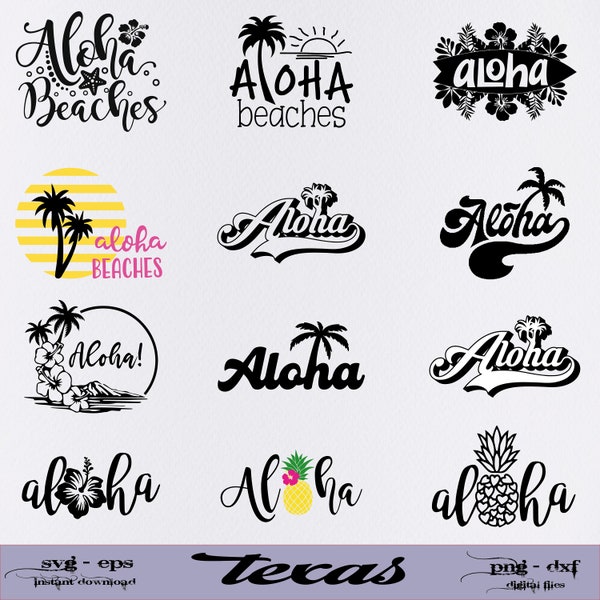 Aloha svg - Etsy