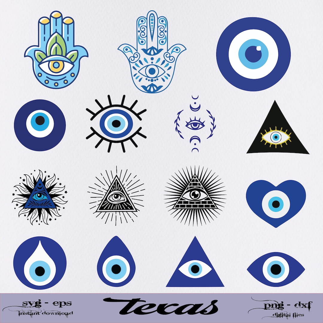 Mal de Ojo SVG, Ojo Turco svg, Humsa Svg Archivos de Corte, Protección ...