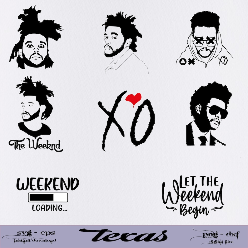 The Weekend Svg, Xoxo Svg, the Weekend Top Artists Svg, Hip Hop Svg ...