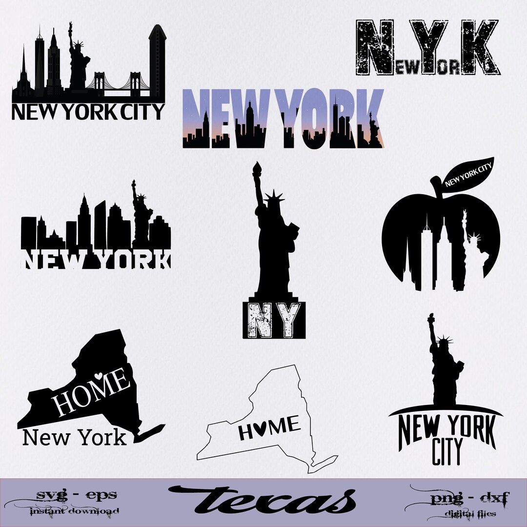 New York Svg Bundle, New York City Svg, Instant Download, NYC Svg, New ...