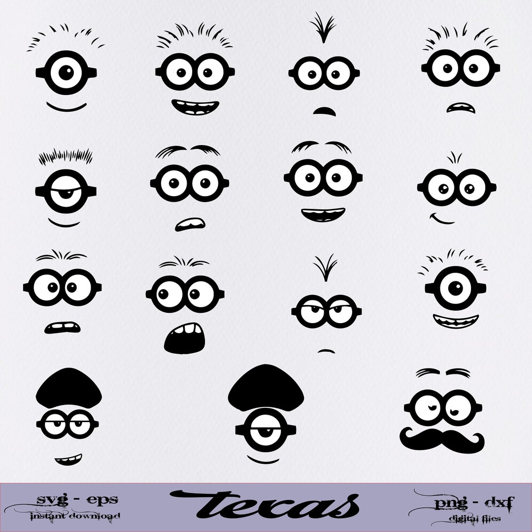Minion Face Svg, Minion Face Vector, Funny Minion Face, Minion Eyes ...