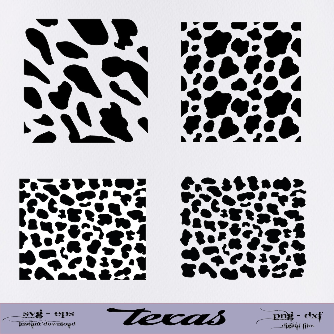 Cow Print, Cow Spots, Cow Print Pattern Instant Download SVG, PNG, PDF ...