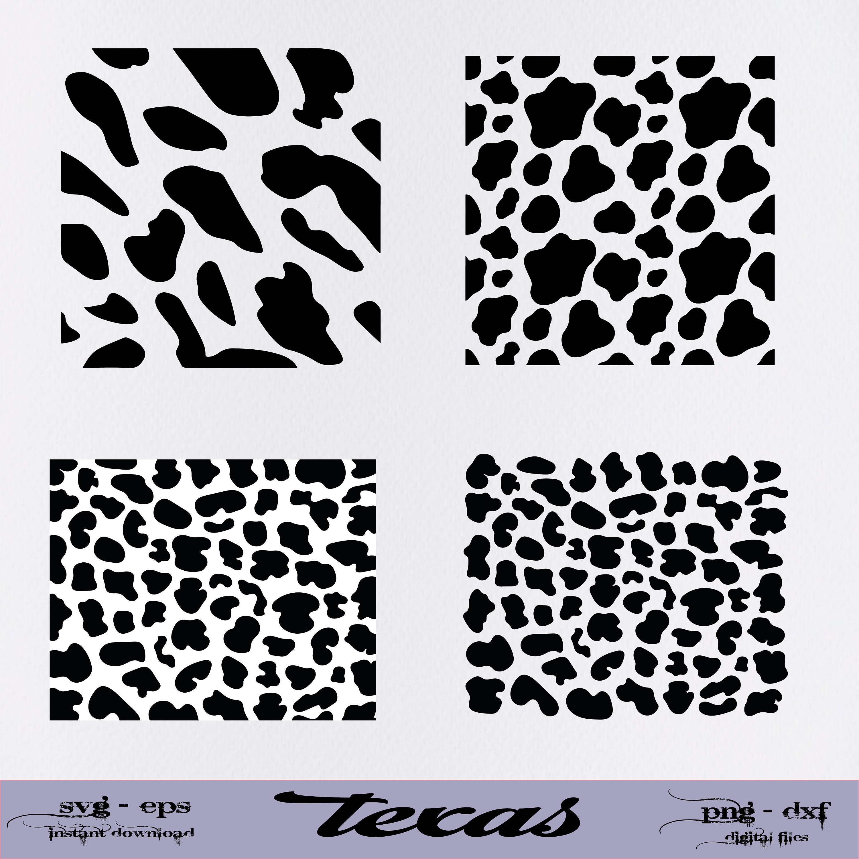 Cow Print, Cow Spots, Cow Print Pattern Instant Download SVG, PNG, PDF ...