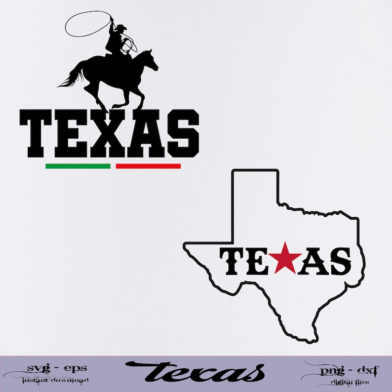 Texas SVG Bundle Hand Drawn Vector Silhouette Texas Outline SVG Texas ...