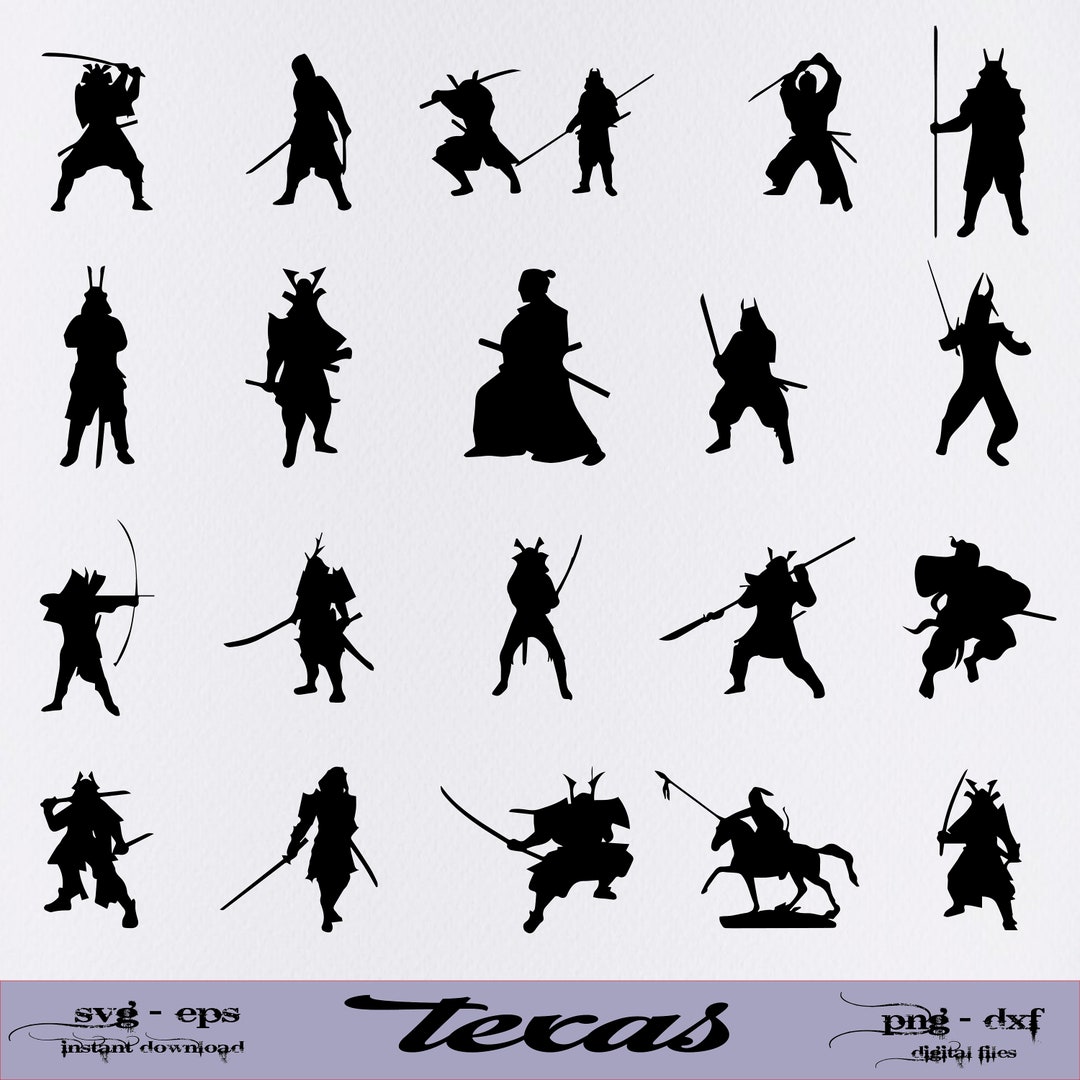 Samurai Silhouette SVG, SVG Files for Cricut, Samurai Clipart, Samurai ...