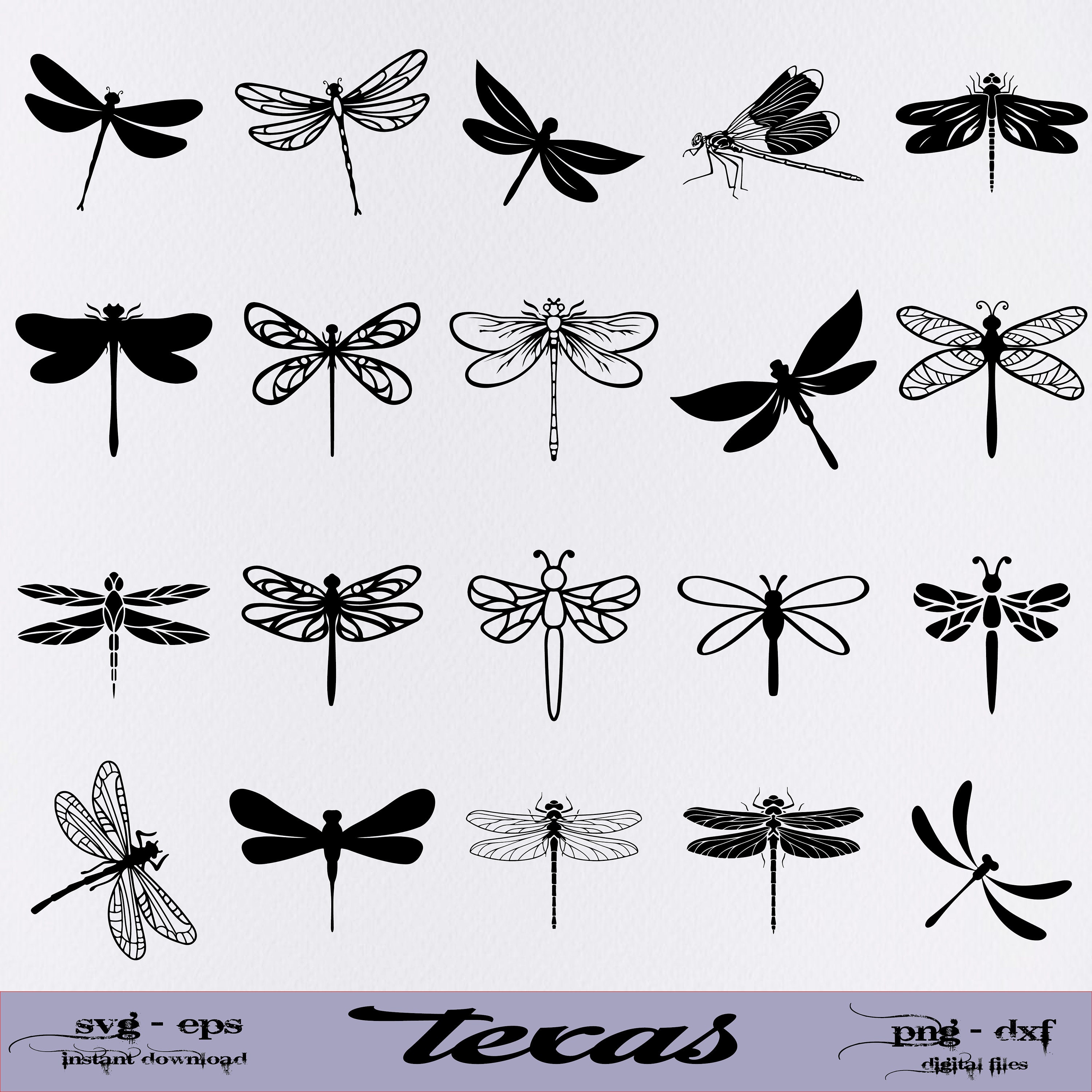Dragonfly SVG Bundle, Insect Svg, Dragonfly Vector, Dragonflies, Wings ...