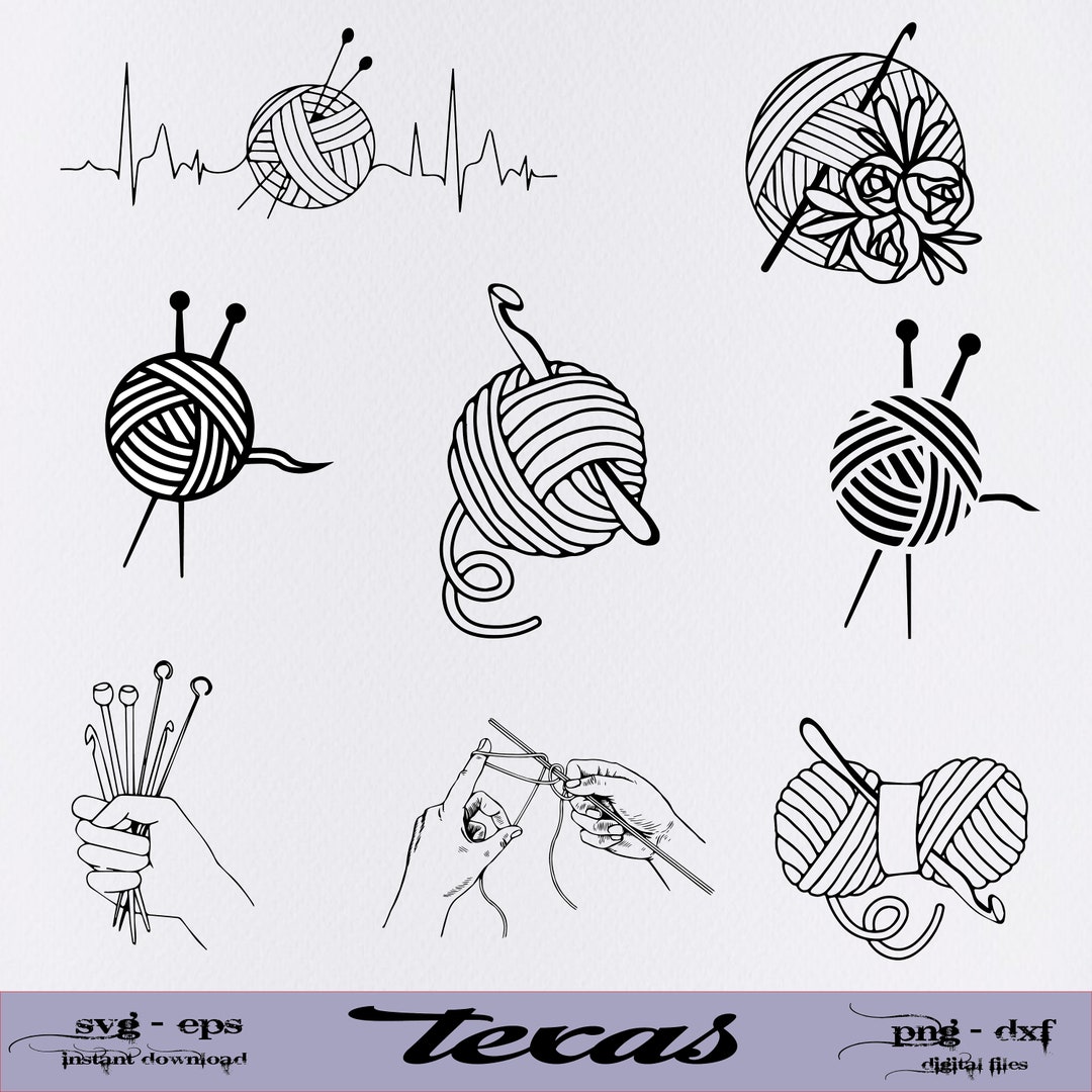 Crochet Svg Bundle Cricut Cut Files Free Commercial Use Crochet Png ...